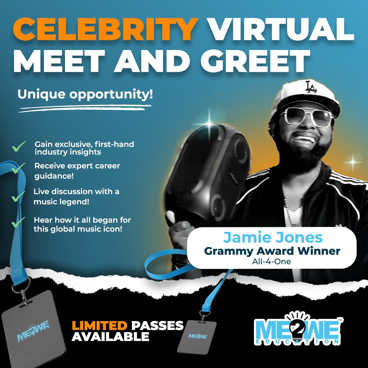 LIVE Virtual Meet & Greet with Jamie Jones of All-4-One – ME2WE Education